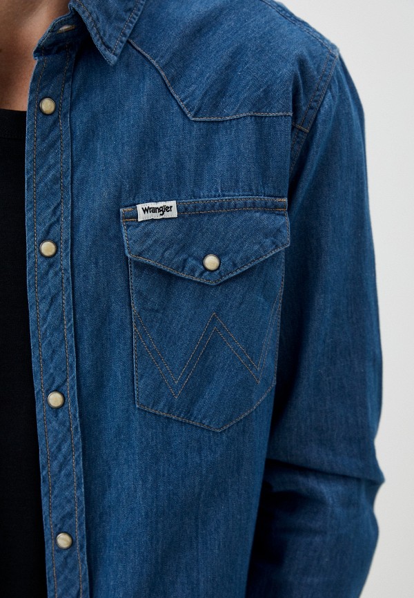Рубашка джинсовая Wrangler REGULAR, цвет: голубой, RTLADN295401 ...