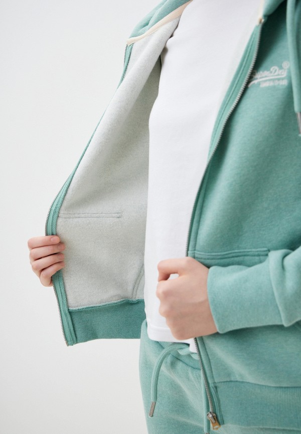 Толстовка Superdry, цвет: бирюзовый, RTLADN934901 — купить в интернет ...