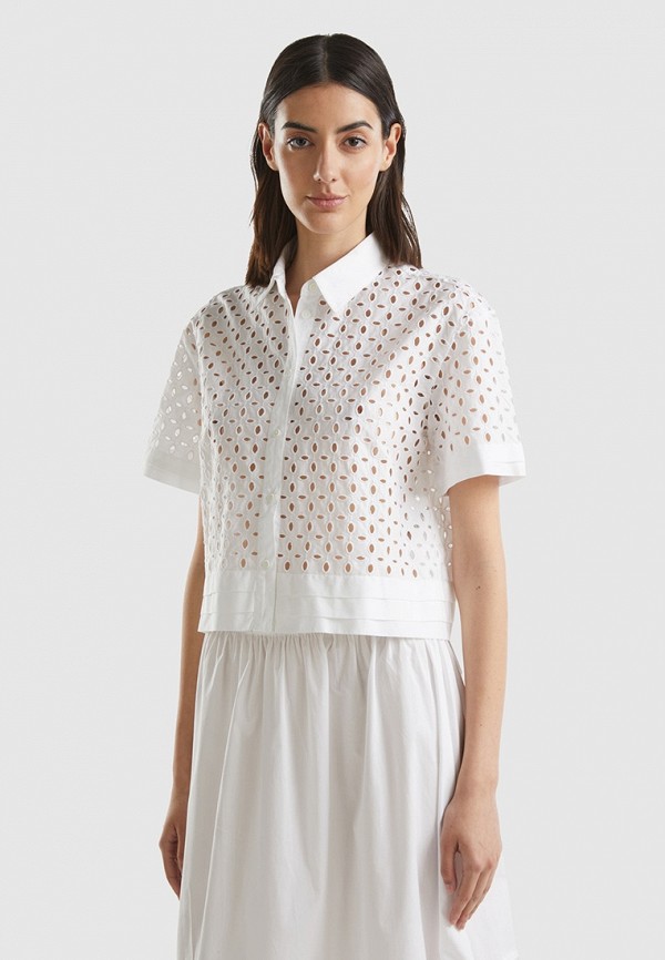 Рубашка United Colors of Benetton, цвет: белый, RTLADO400701 — купить в ...