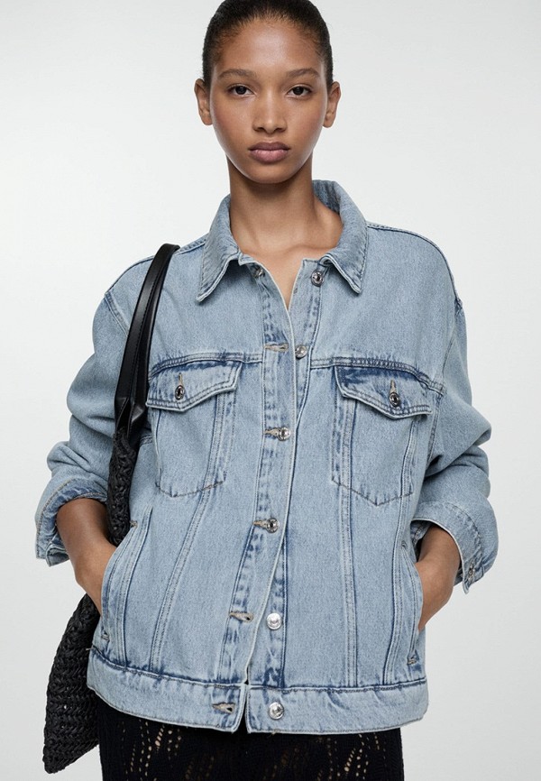 Куртка джинсовая Mango ALAIA, цвет: голубой, RTLADP762201 — купить в ...