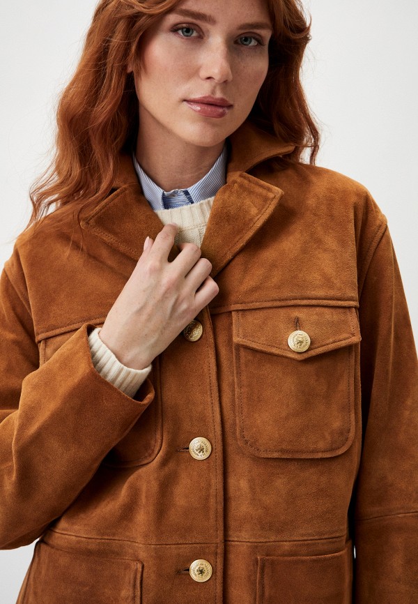 Куртка кожаная Tommy Hilfiger, цвет: коричневый, RTLADQ260001 — купить ...