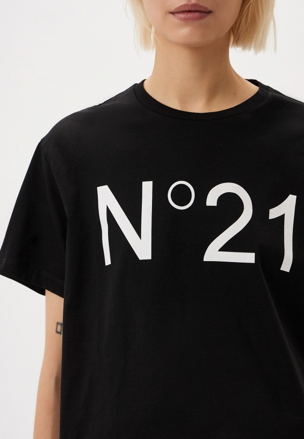 Футболка N21, цвет: черный, RTLADQ490901 — купить в интернет-магазине Lamoda