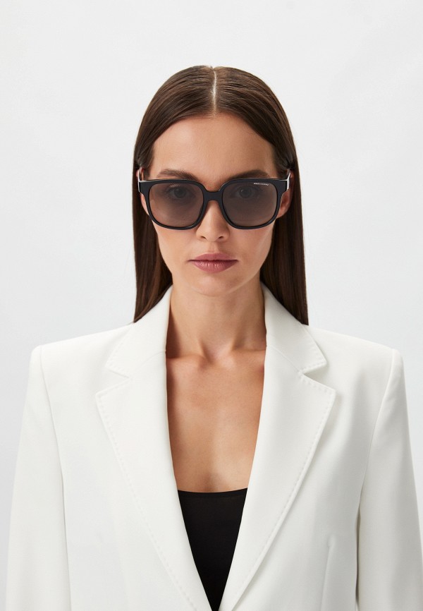 Очки солнцезащитные Armani Exchange AX4136SU 821111, цвет: черный ...