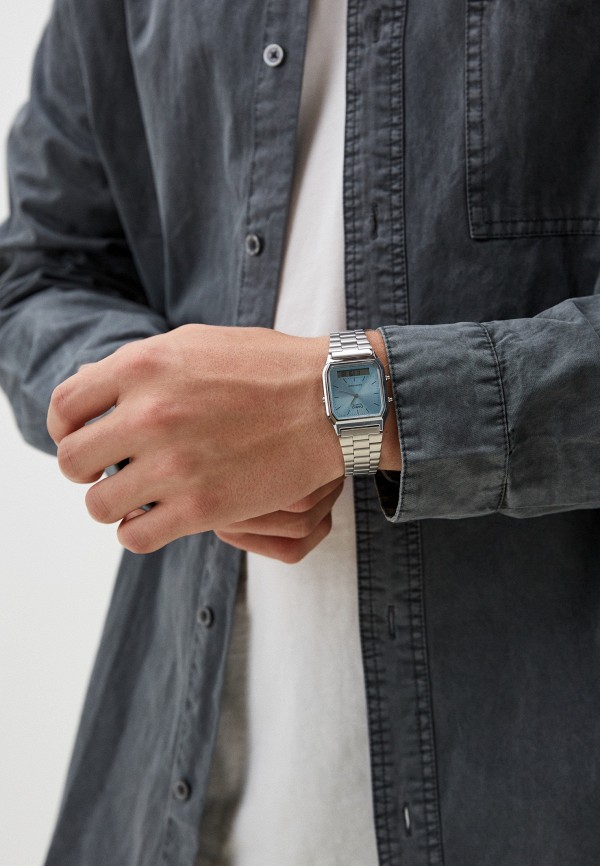 Часы Casio Aq 230a 2a1 цвет серебряный Rtladq555301 — купить в интернет магазине Lamoda