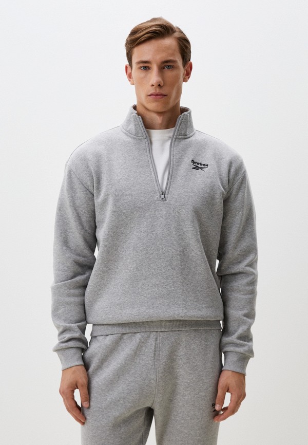 Олимпийка Reebok REEBOK IDENTITY SL FLEECE 1/4 ZIP, цвет: серый ...