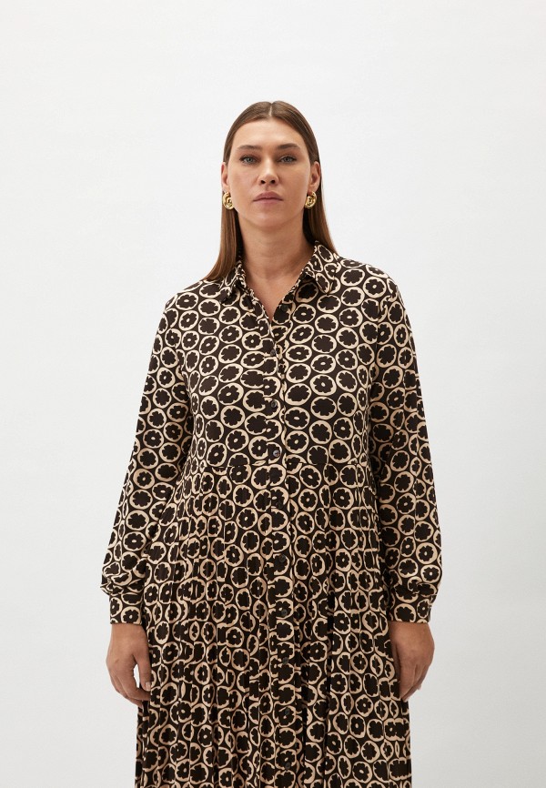 Платье Marina Rinaldi Sport, цвет: коричневый, RTLADX323301 — купить в ...