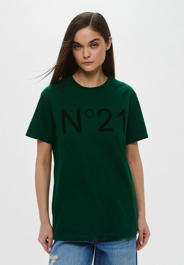 Футболка N21, цвет: зеленый, RTLAEA086101 — купить в интернет-магазине Lamoda