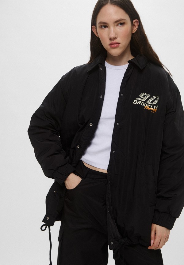 Бомбер H&M, цвет: черный, RTLAEB340301 — купить в интернет-магазине Lamoda