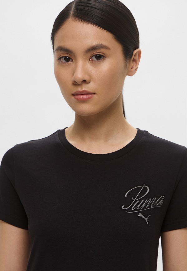 Футболка PUMA ESS SCRIPT Tee, цвет: черный, RTLAEF322801 — купить в интернет-магазине Lamoda