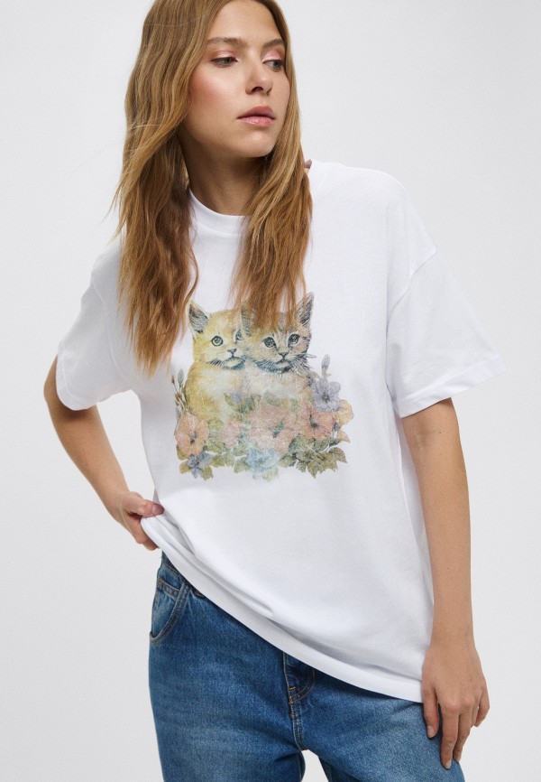 Футболка Vans Smitten Oversized SS, цвет: белый, RTLAEJ748001 — купить ...