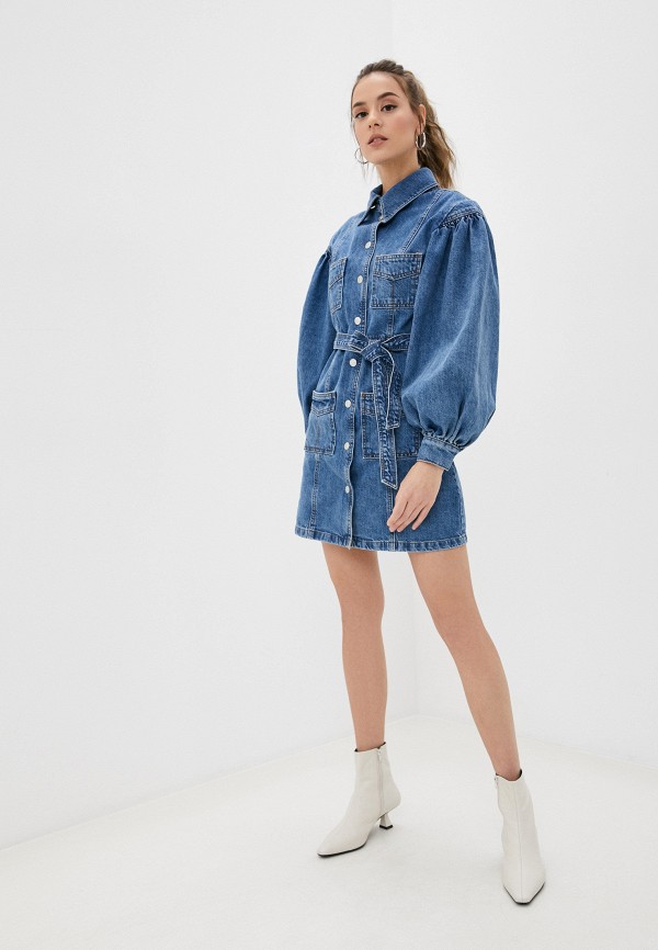 Платье джинсовое Topshop, цвет: синий, TO029EWLFLL2 — купить в интернет ...