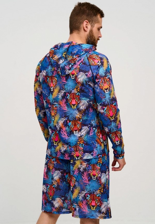 Гидрофутболка Aaah! умный загар с капюшоном и рукавами, цвет: черный ...