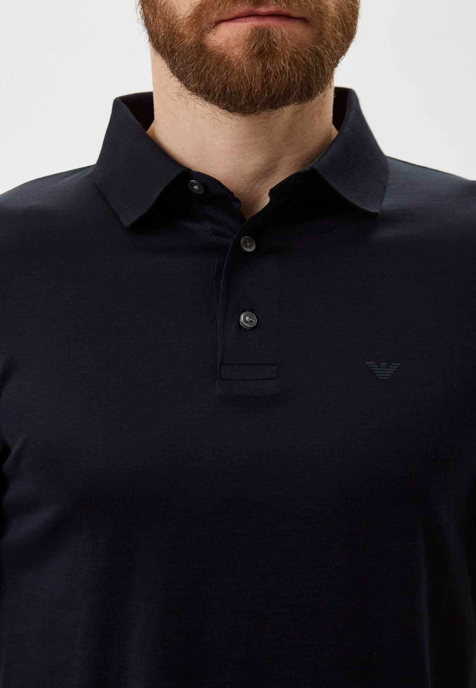 Мужские поло Emporio Armani (Эмпорио Армани) 8N1F98 1JUVZ (Цвет: Синий ...