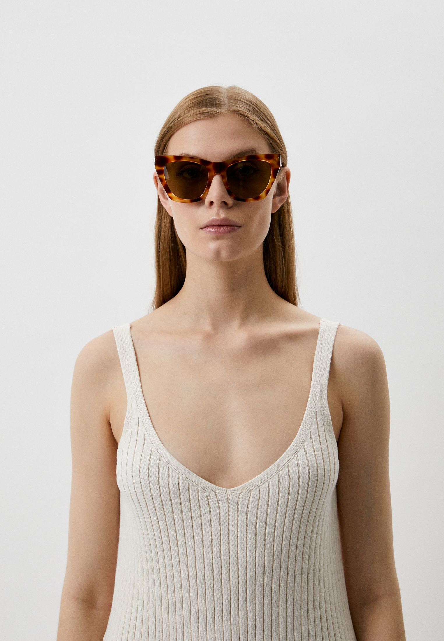 Женские солнцезащитные очки Saint Laurent SL 214 KATE купить за 38400 руб.