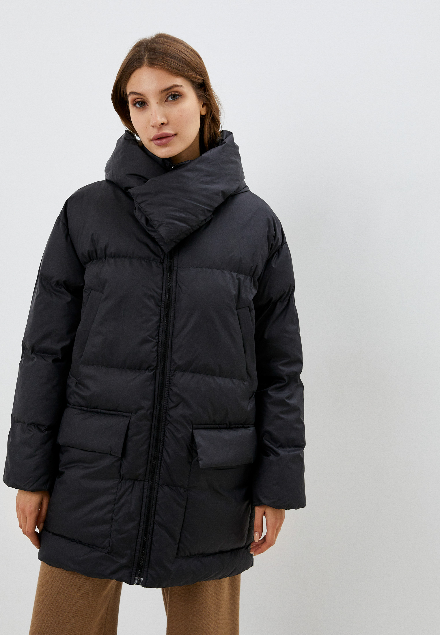 Утепленная куртка женская Moona Store fw24005 цвет черный купить за ...