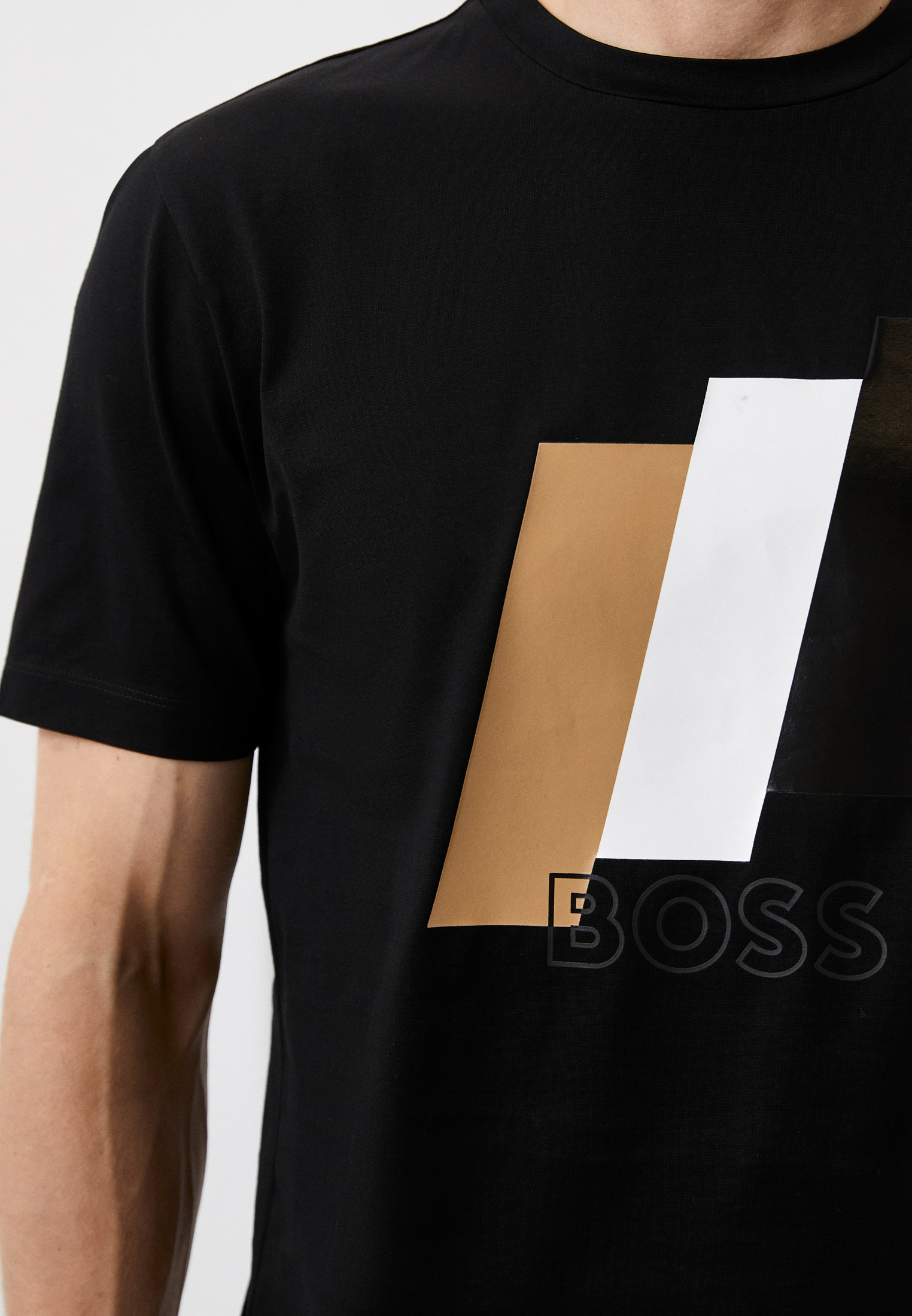 Мужская футболка Boss (Босс) 50495696 (Цвет: Черный) купить в интернет ...