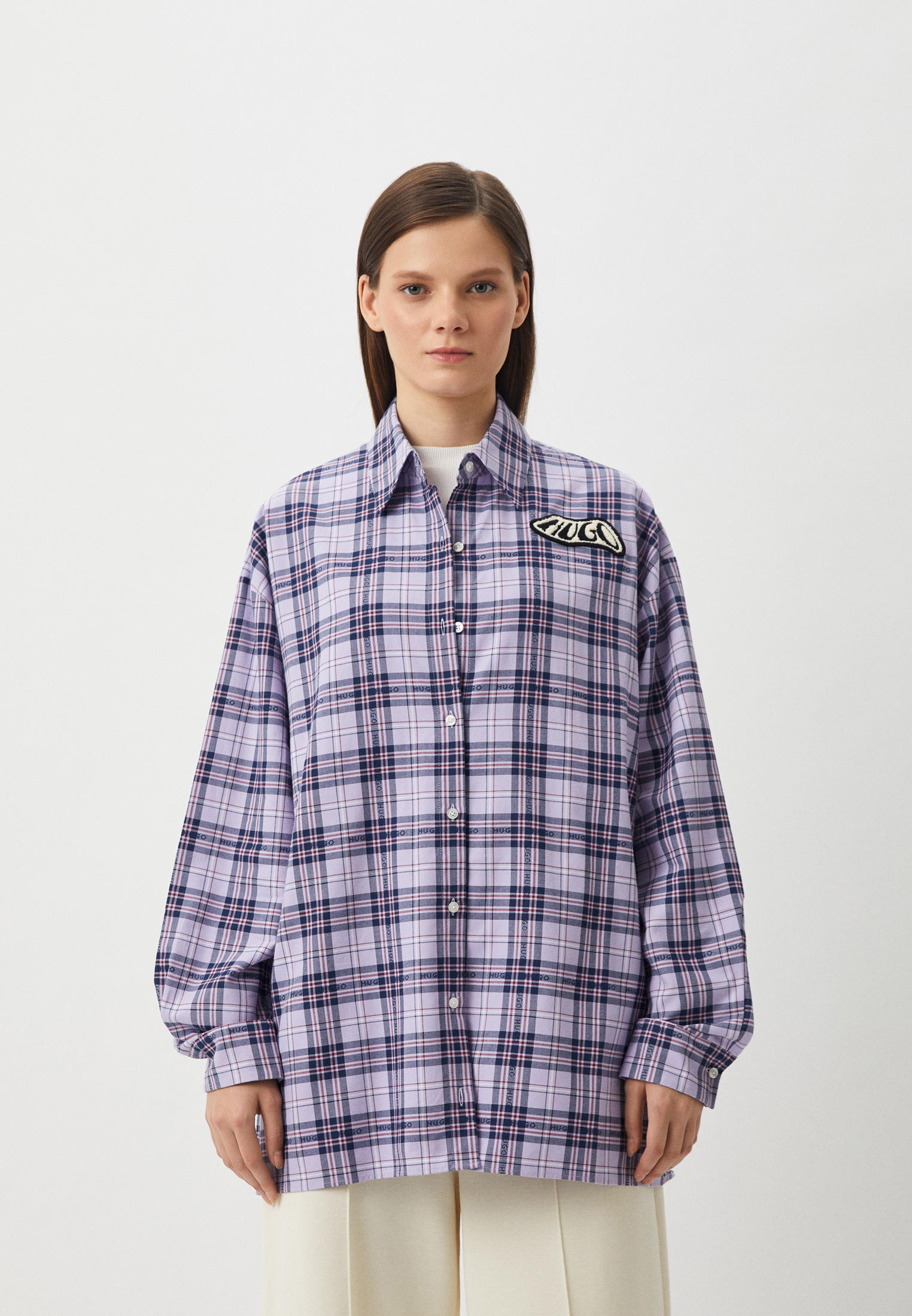 Рубашка женская Hugo 50494641 купить за 19300 руб.