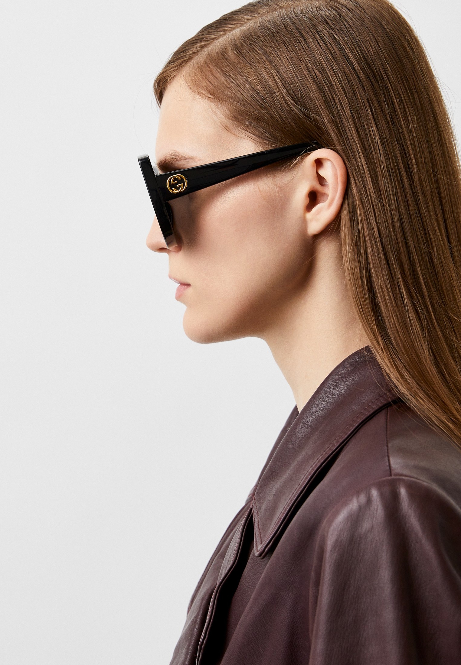 Женские солнцезащитные очки Gucci (Гуччи) GG1257S купить за 23040 руб.