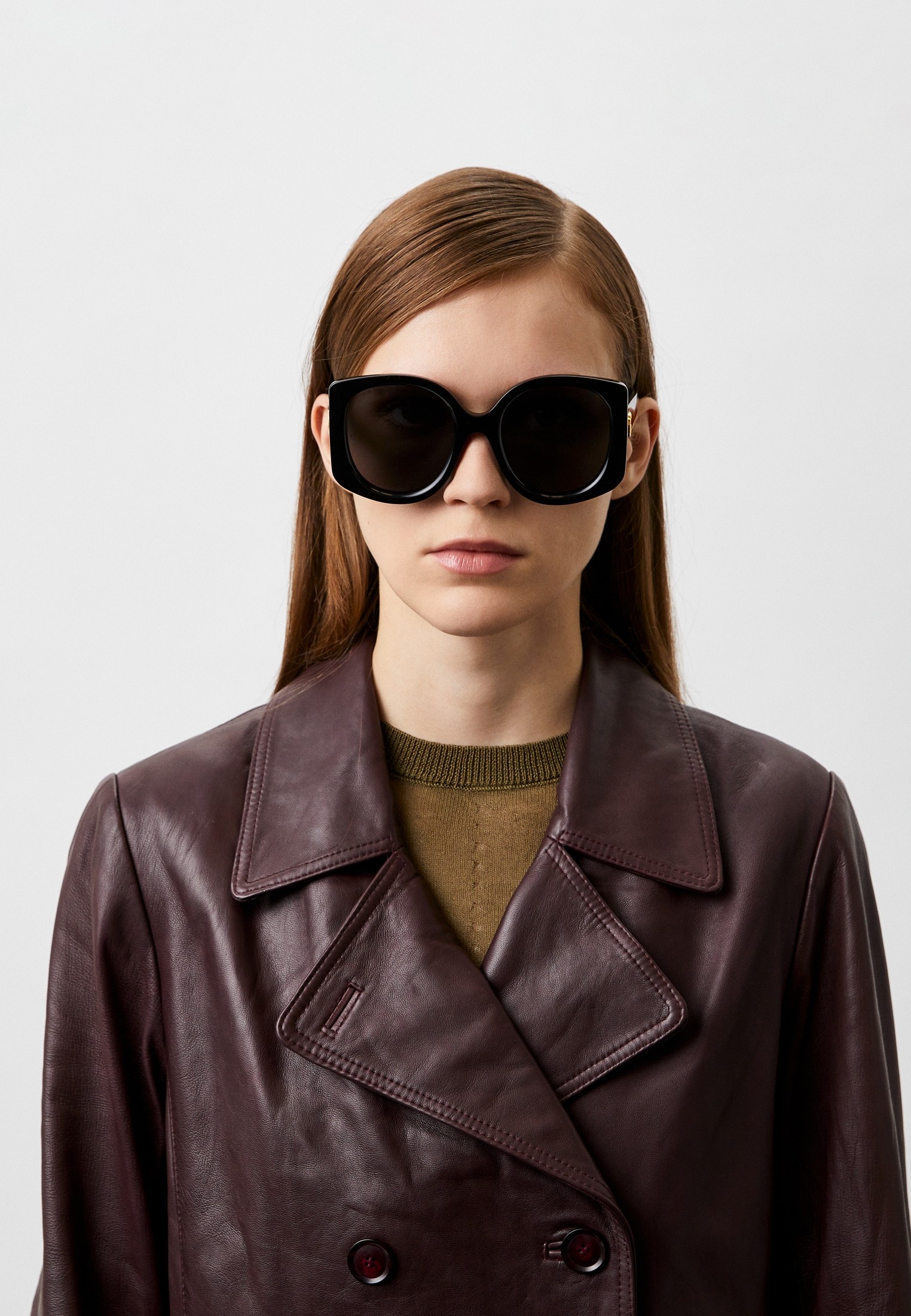 Женские солнцезащитные очки Gucci (Гуччи) GG1257S купить за 23040 руб.