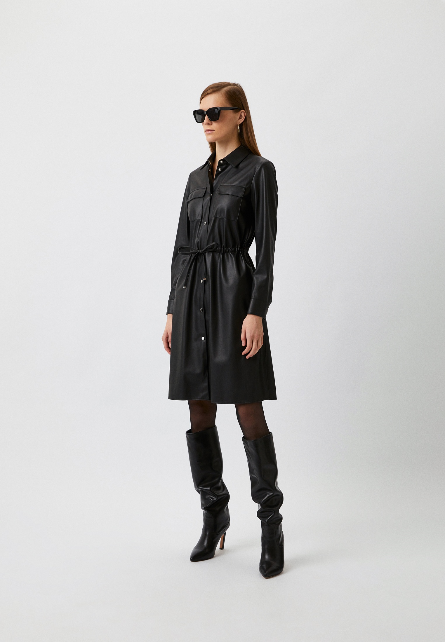 Кожаные платья женские Boss 50500051 купить за 18720 руб.