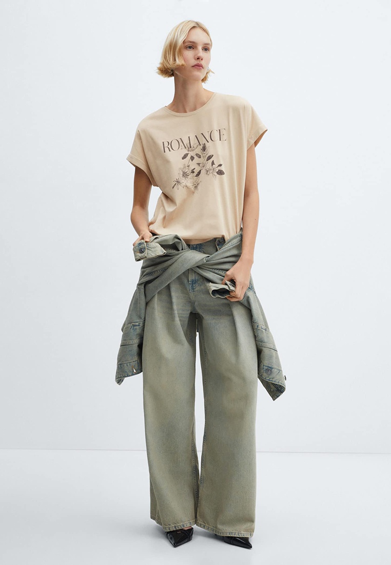 Футболка с коротким рукавом женский Mango (Манго) 67035745 купить за ...