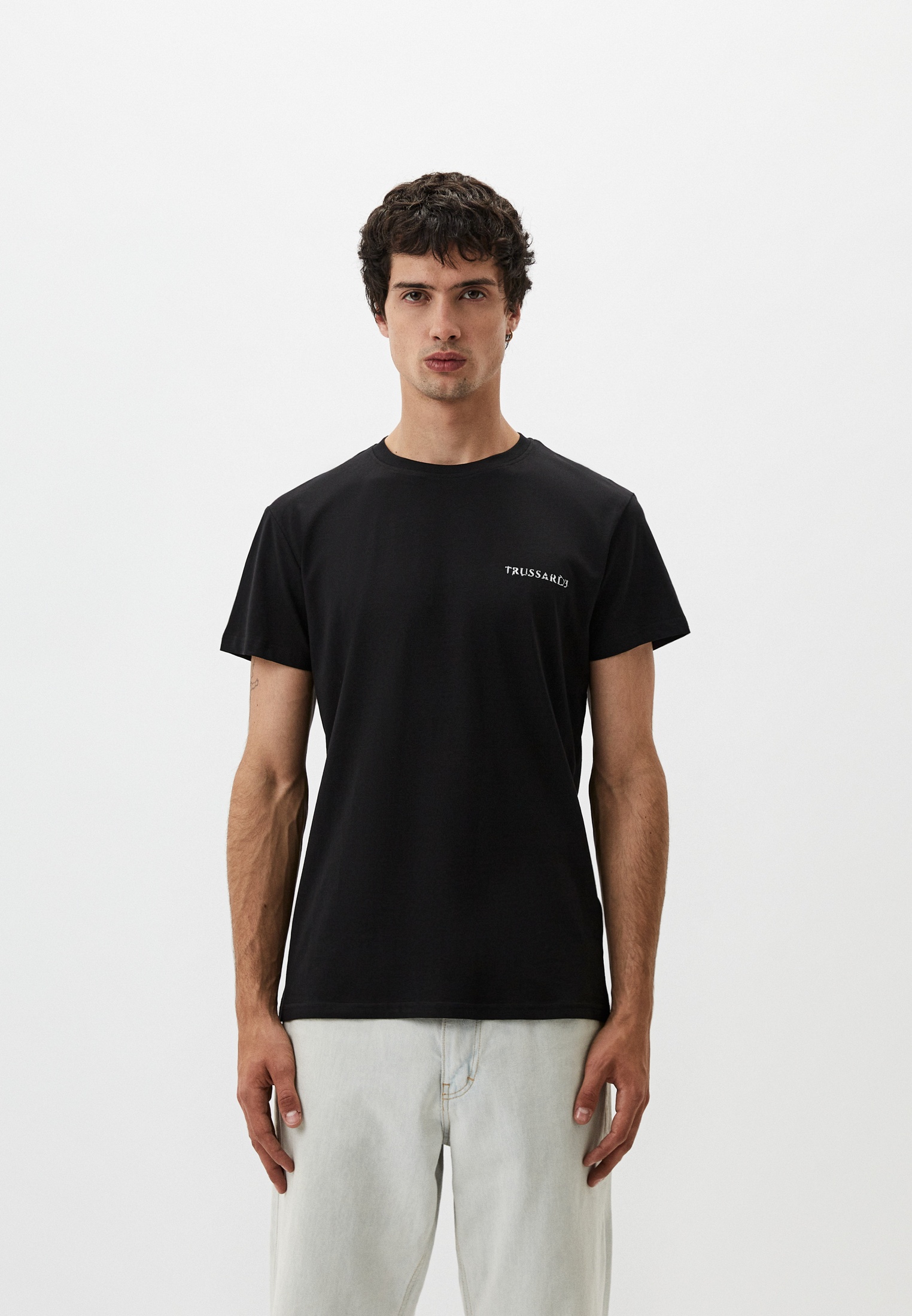 Футболка мужская Trussardi (Труссарди) TRU2MTS02 цвет черный купить за ...