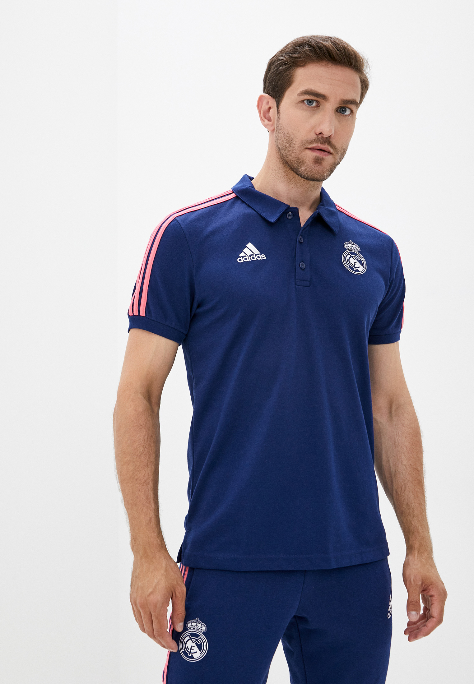 Поло adidas REAL 3S POLO, цвет: синий, AD002EMJMNP9 — купить в интернет ...
