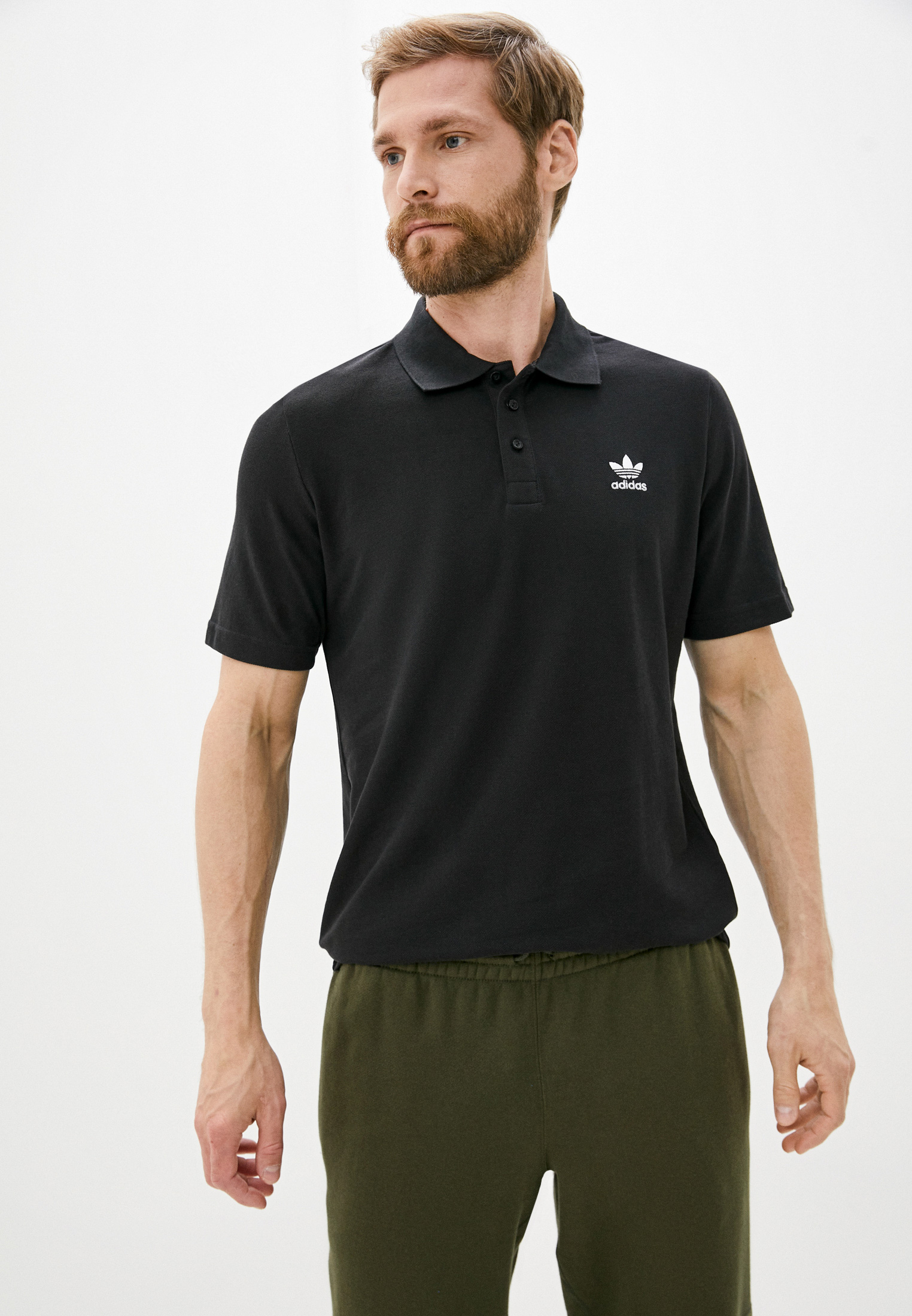 Поло adidas Originals ESSENTIAL POLO, цвет: черный, AD093EMJLZA8 ...