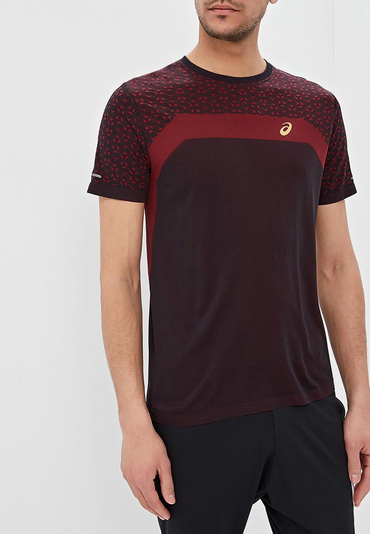 Футболка спортивная ASICS SEAMLESS SS TEXTURE, цвет: бордовый ...