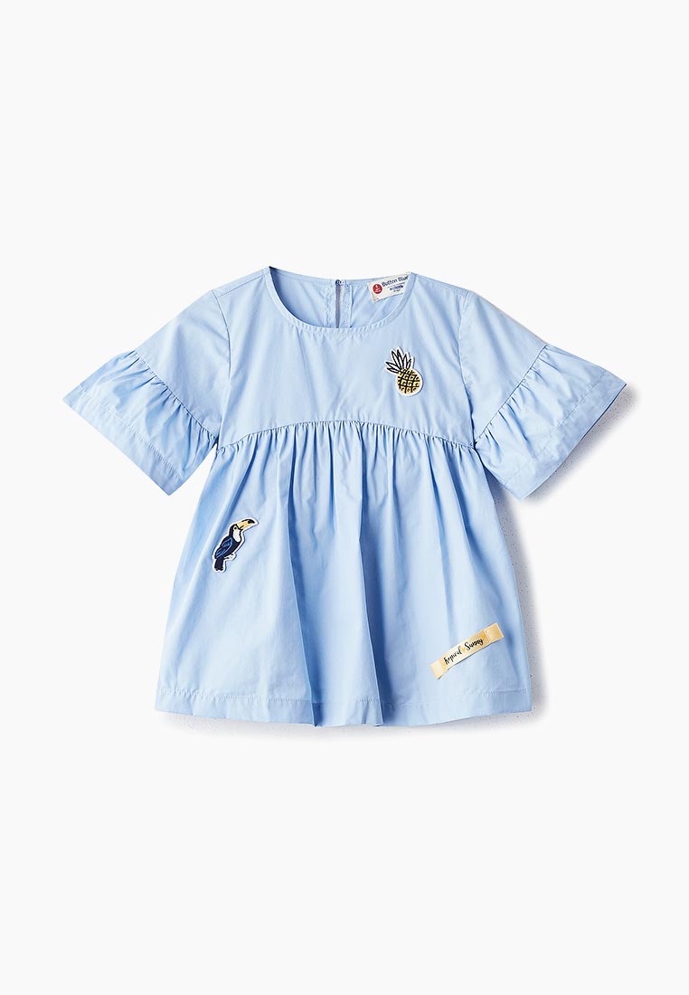 Блуза Button Blue, цвет: голубой, BU019EGECMX0 — купить в интернет ...