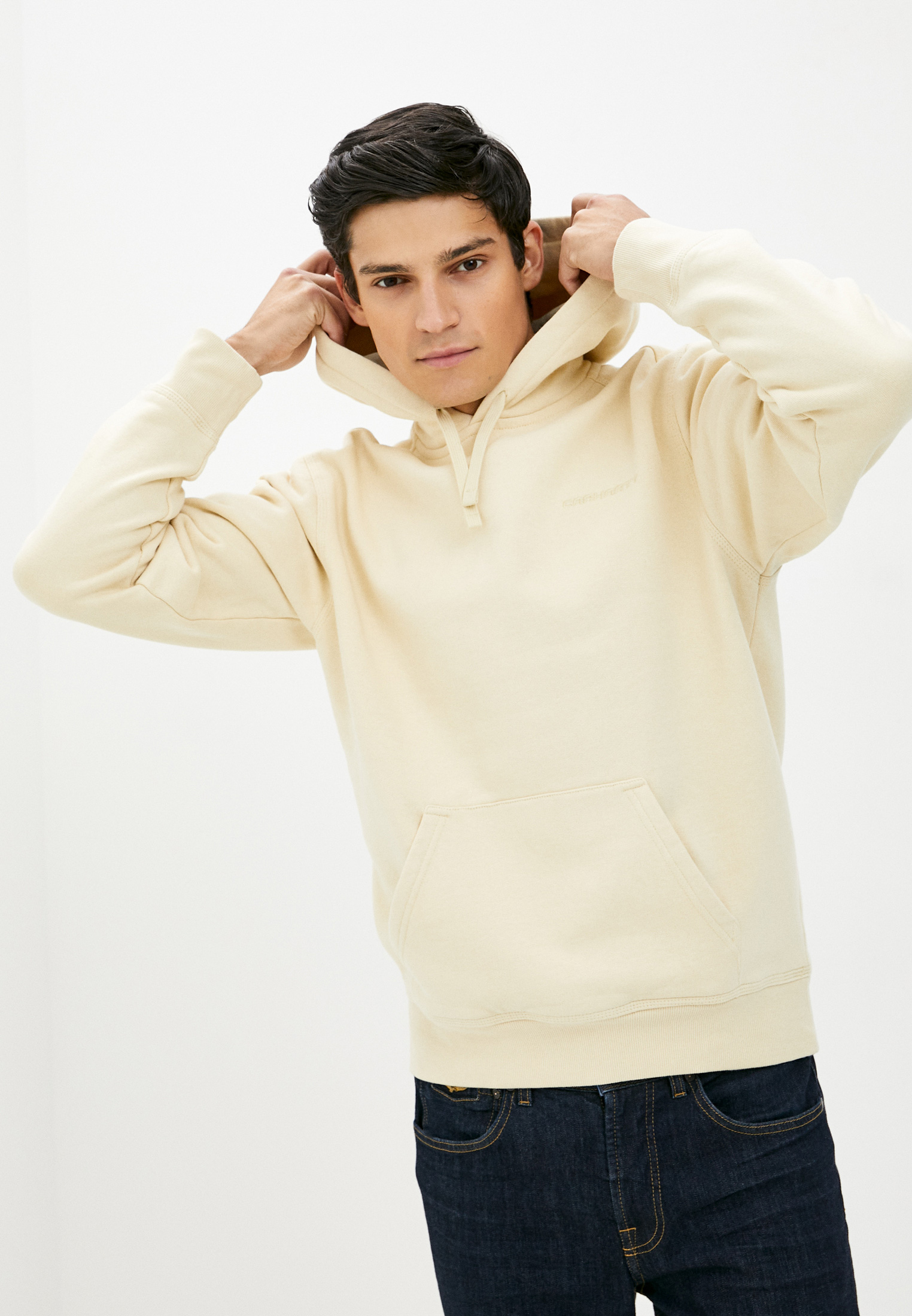 Худи Carhartt WIP, цвет: бежевый, CA148EMLMBH8 — купить в интернет ...