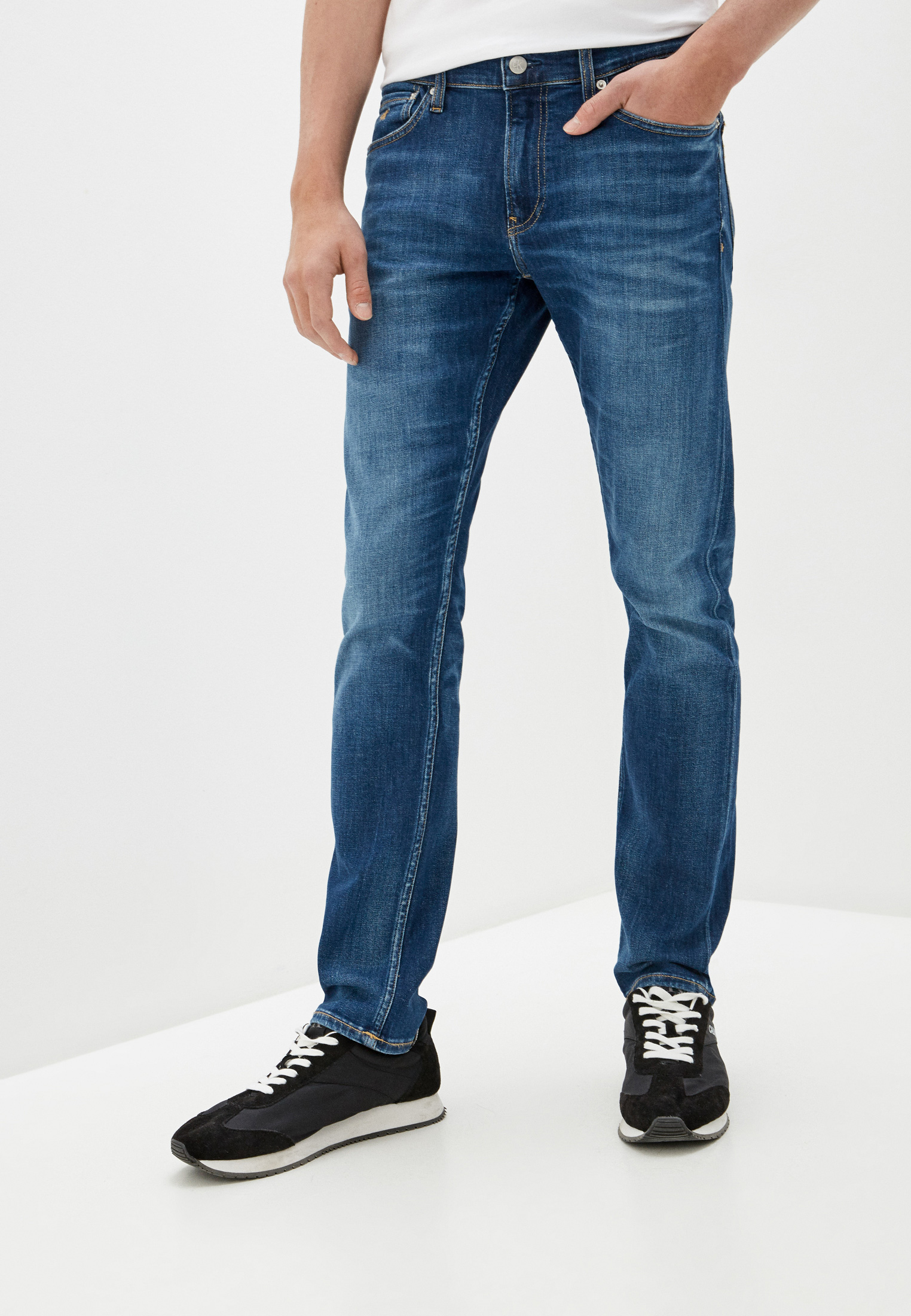 Джинсы Calvin Klein Jeans Slim, цвет: синий, CA939EMHPZW7 — купить в ...