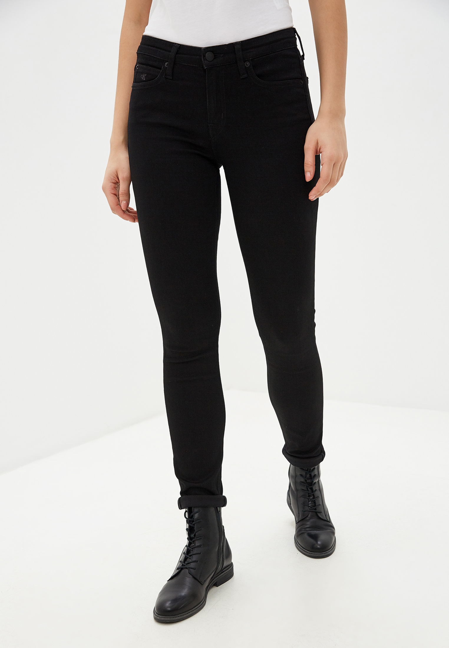 Джинсы Calvin Klein Jeans MID RISE SKINNY, цвет: черный, CA939EWHPXW6 ...