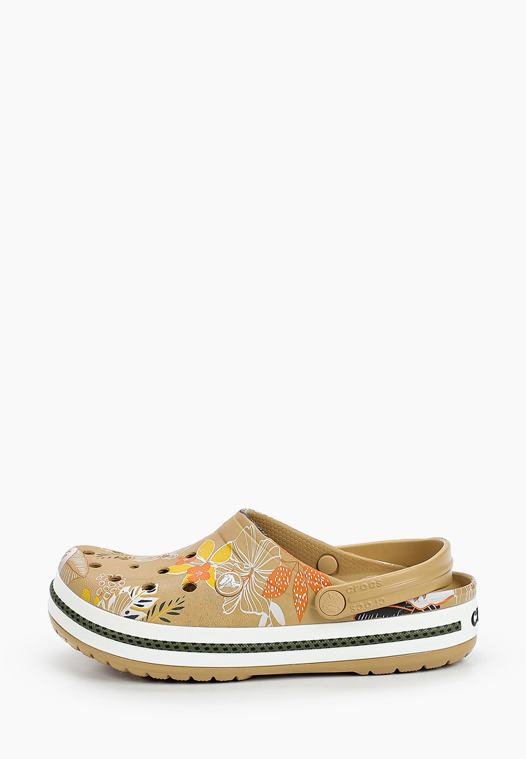 Сабо Crocs Crocband Botanical Print Clog, цвет: коричневый ...