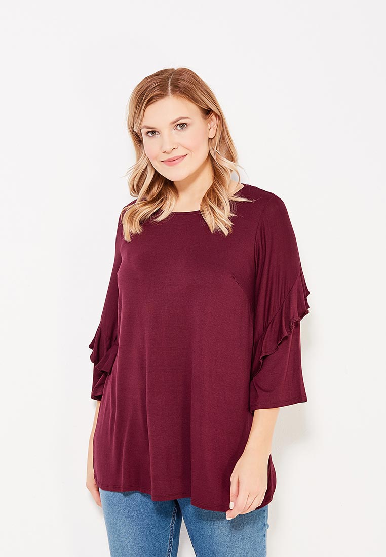Лонгслив Dorothy Perkins Curve, цвет: бордовый, DO029EWXBO44 — купить в ...