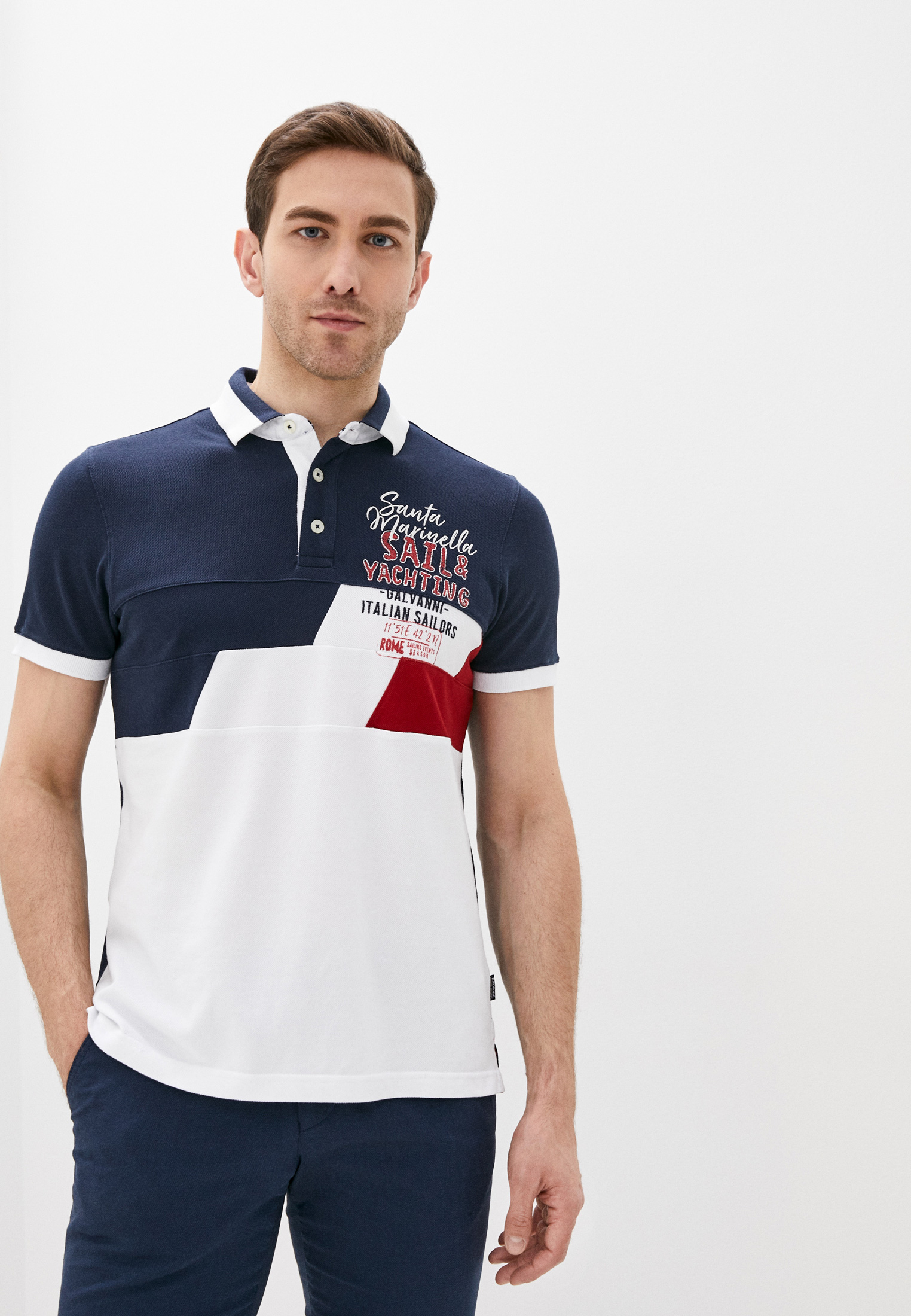 Поло Galvanni, цвет: синий, GA024EMJFDM8 — купить в интернет-магазине ...