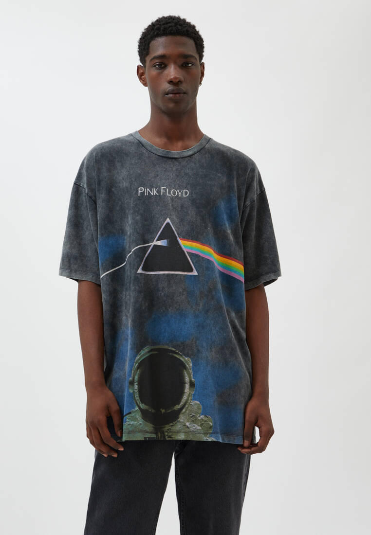 Футболка Pull&Bear PINK FLOYD, цвет: серый, IX001XM0096E — купить в ...