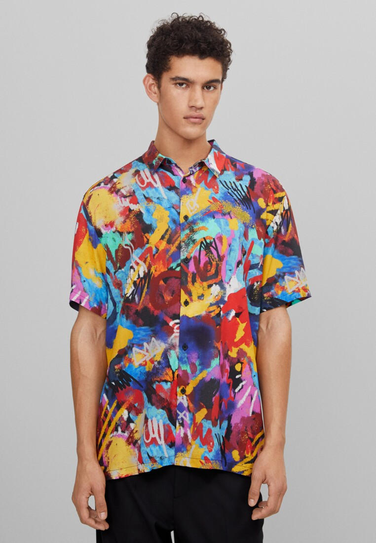 Рубашка Bershka, цвет: мультиколор, IX001XM0098N — купить в интернет ...