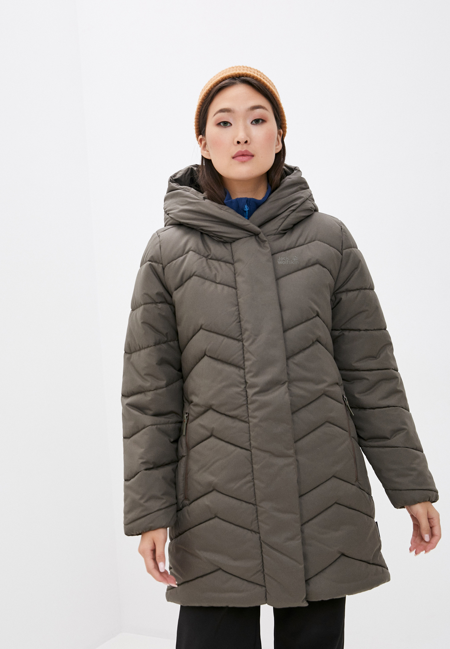 Куртка утепленная Jack Wolfskin KYOTO COAT W, цвет: хаки, JA021EWKRXW0 ...