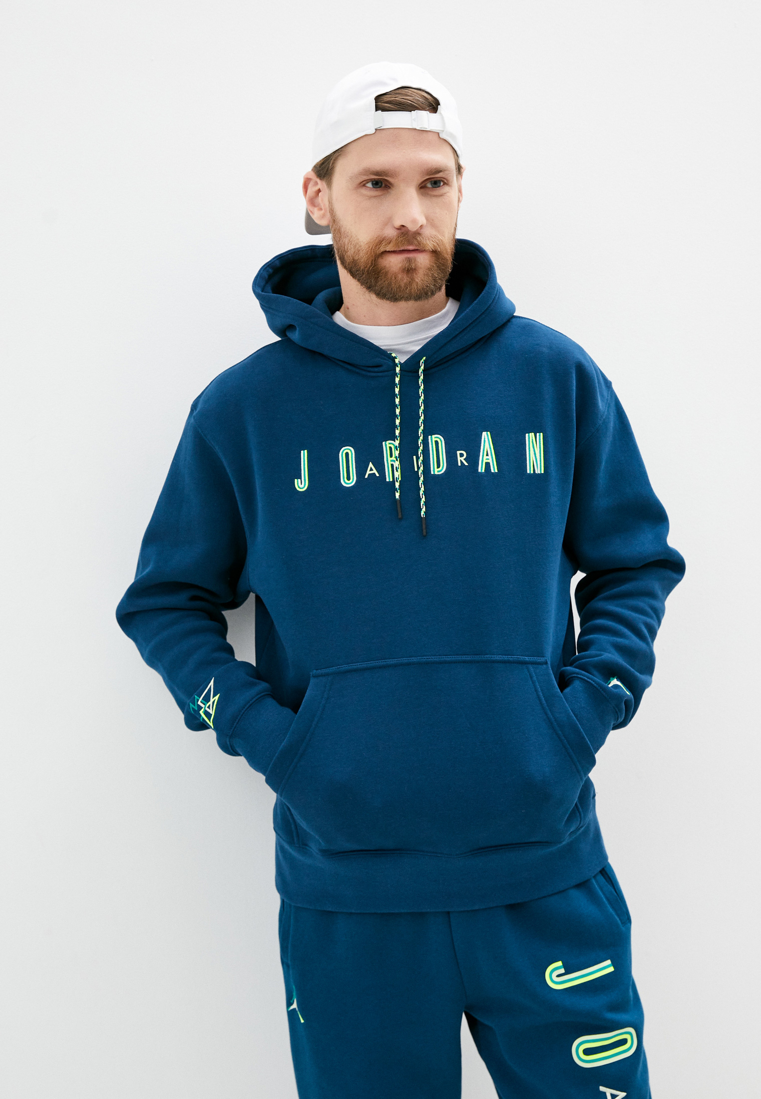 Худи Jordan M J SPRT DNA HBR FLC PO HDY, цвет: бирюзовый, JO025EMJMYA4 ...