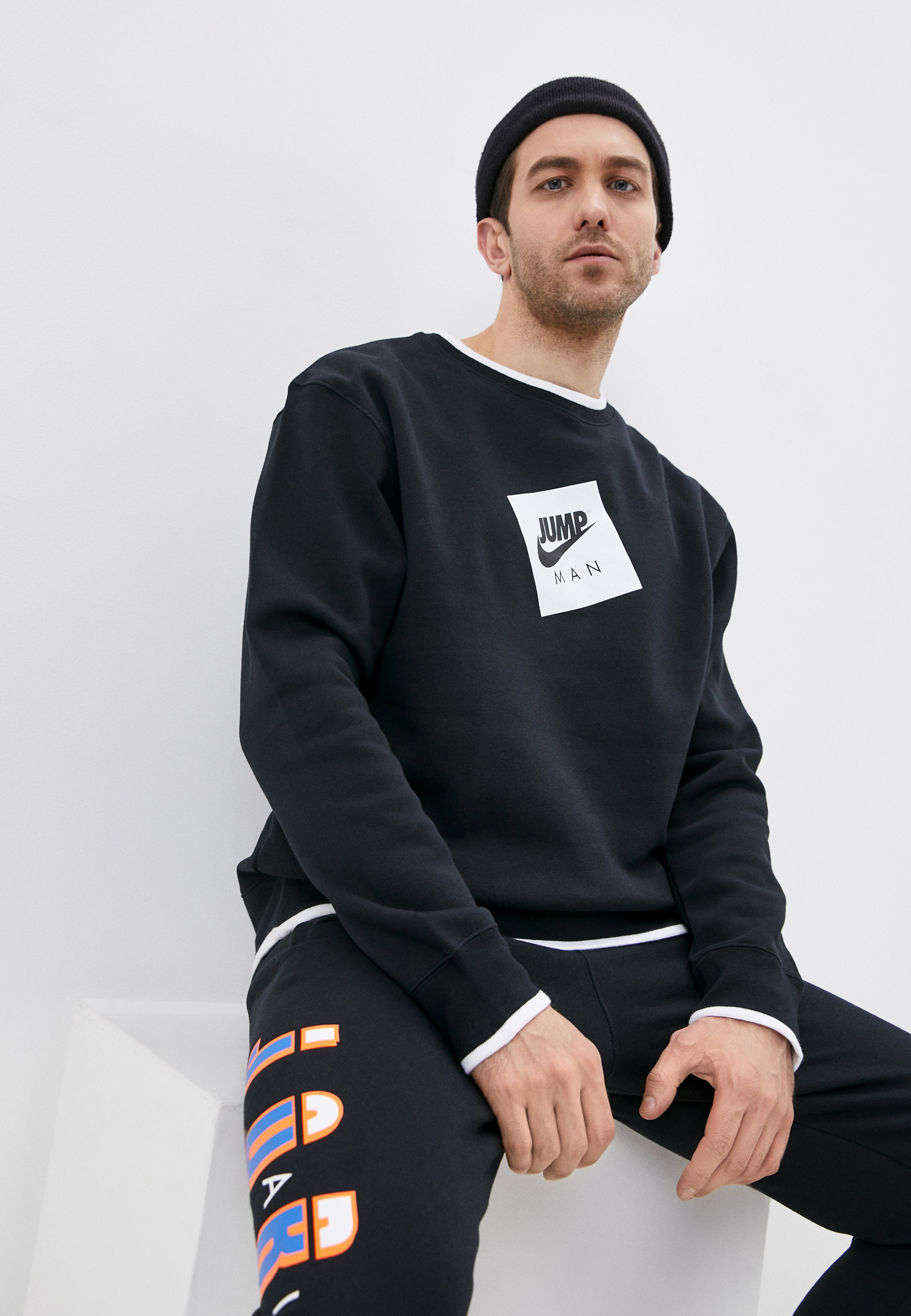 Свитшот Jordan M J JMC CREW, цвет: черный, NI464EMLYWV2 — купить в ...