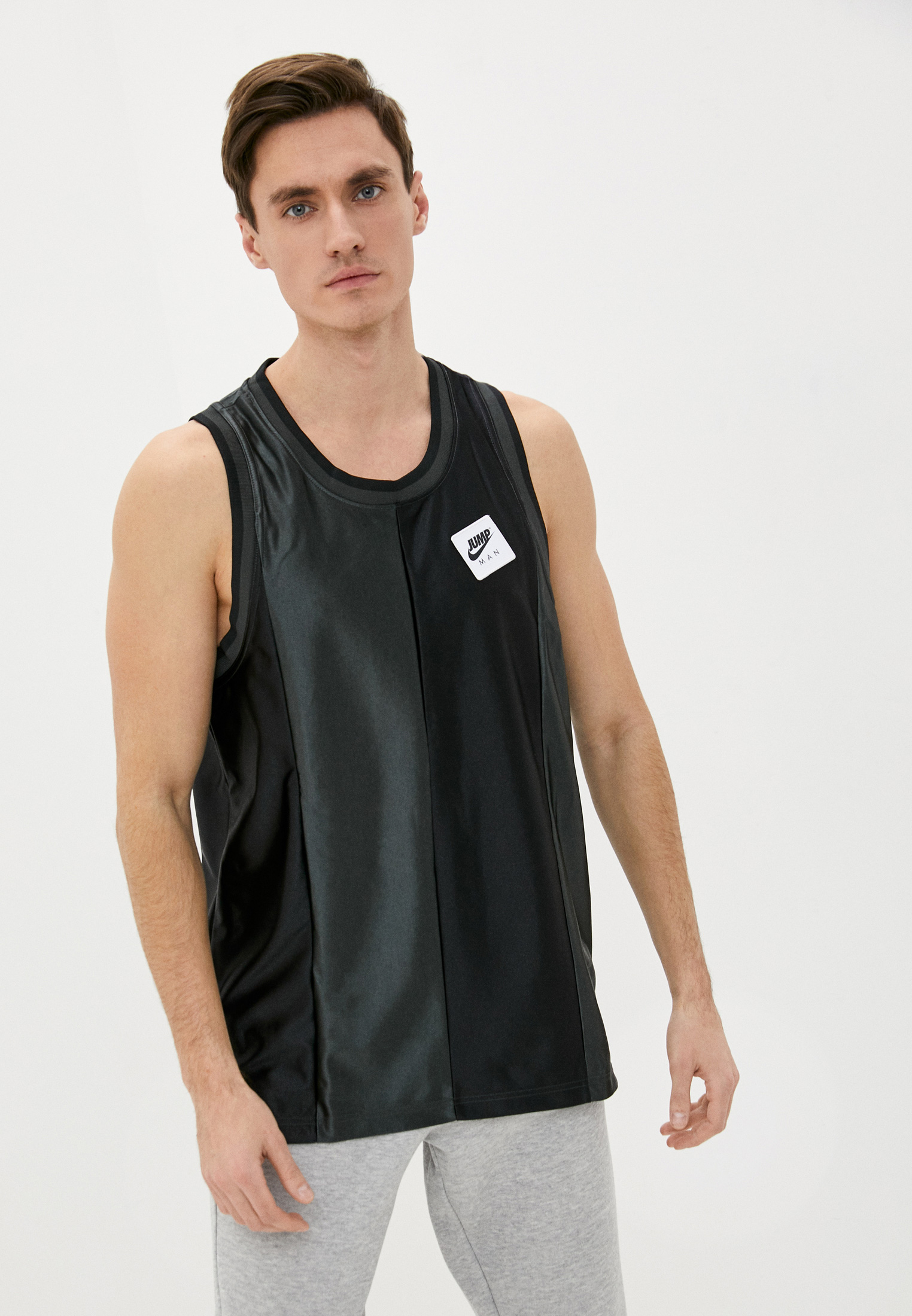 Майка Jordan M J JMC JERSEY, цвет: серый, JO025EMMPYS8 — купить в ...