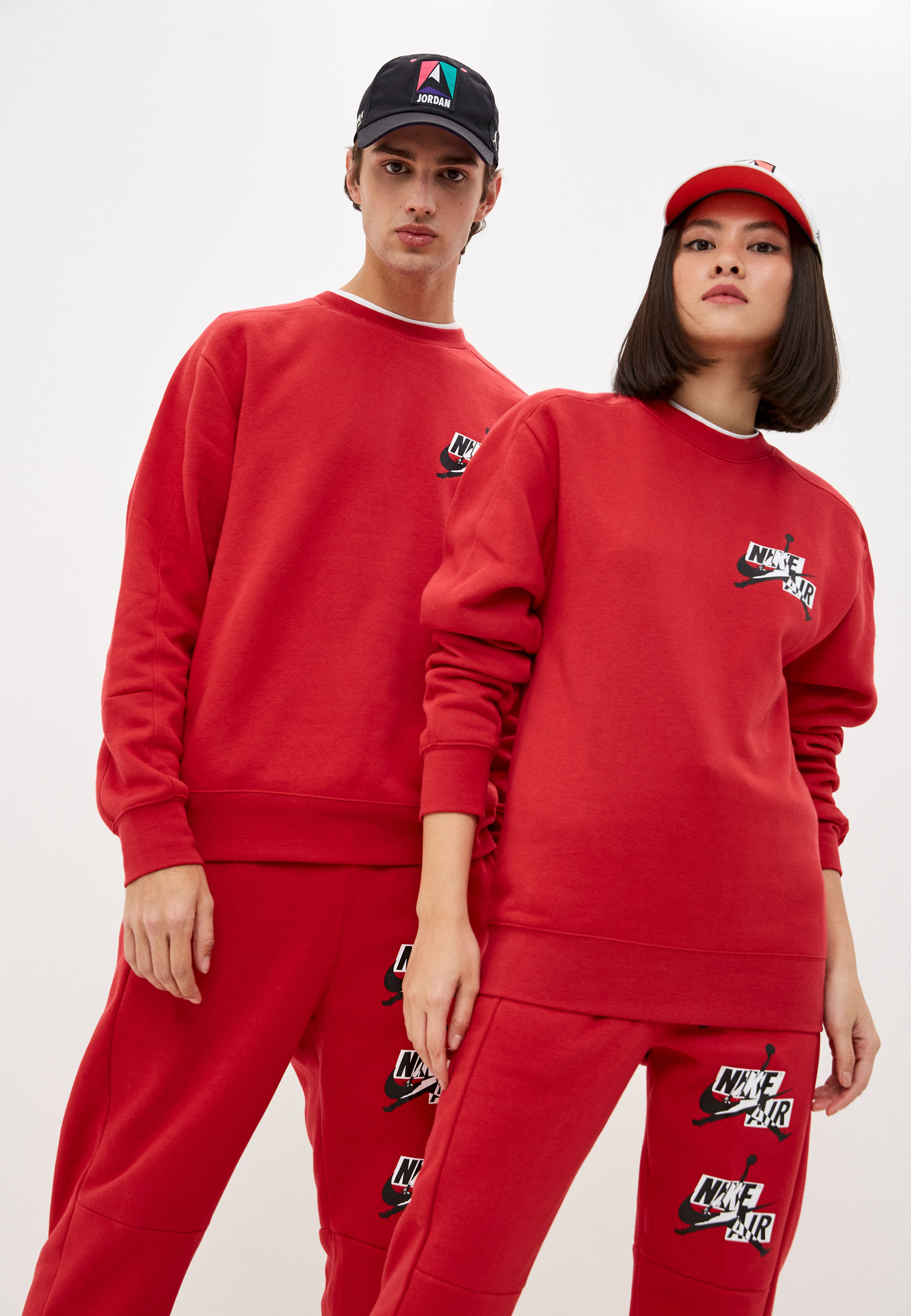 Свитшот Jordan M J JMC FLC CREW, цвет: красный, JO025EULKNJ9 — купить в ...