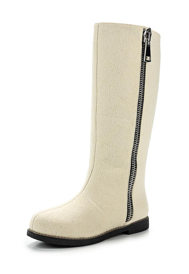 Валенки Lost Ink FERN ZIP UP HIGH LEG FELT BOOT, цвет: бежевый ...