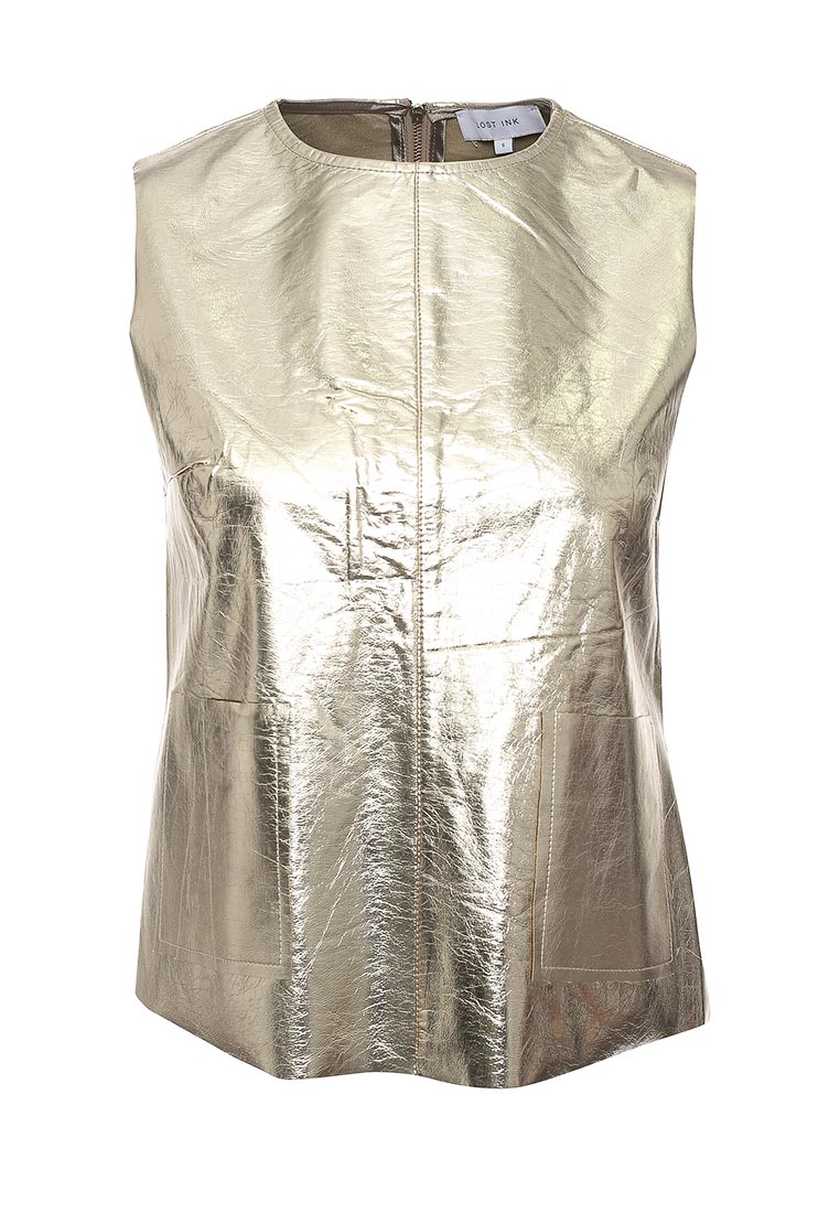 Топ Lost Ink METALLIC VEST, цвет: золотой, LO019EWGUV23 — купить в ...