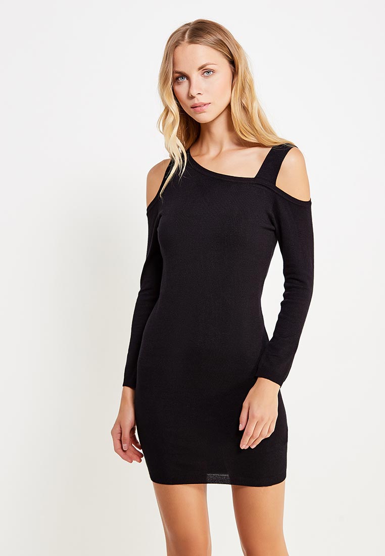 Платье Lost Ink COLD SHOULDER STRAP DRESS, цвет: черный, LO019EWVDA51 ...