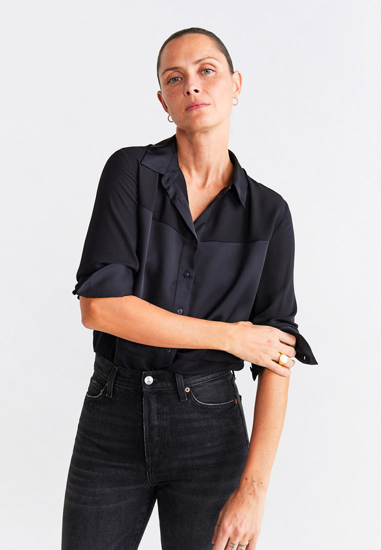 Блуза Mango - BIMA, цвет: черный, MA002EWIRMW4 — купить в интернет ...