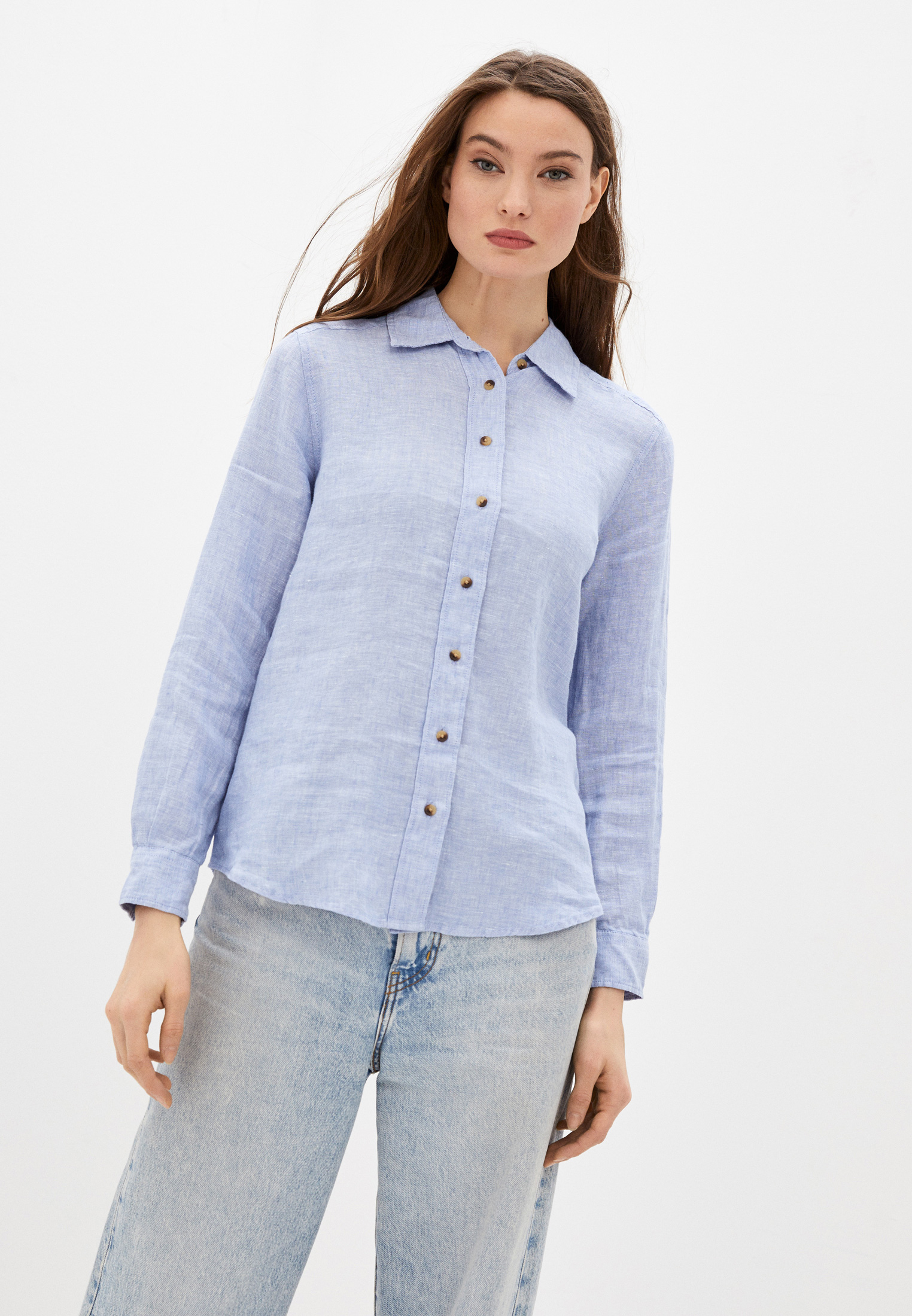 Рубашка Marks & Spencer, цвет: голубой, MA178EWMBMN7 — купить в ...