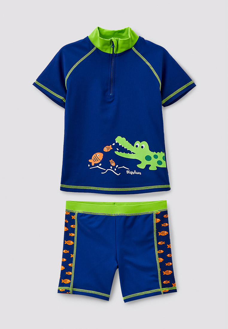 Гидрофутболка и плавки Playshoes Крокодил, цвет: синий, MP002XB01PMR ...