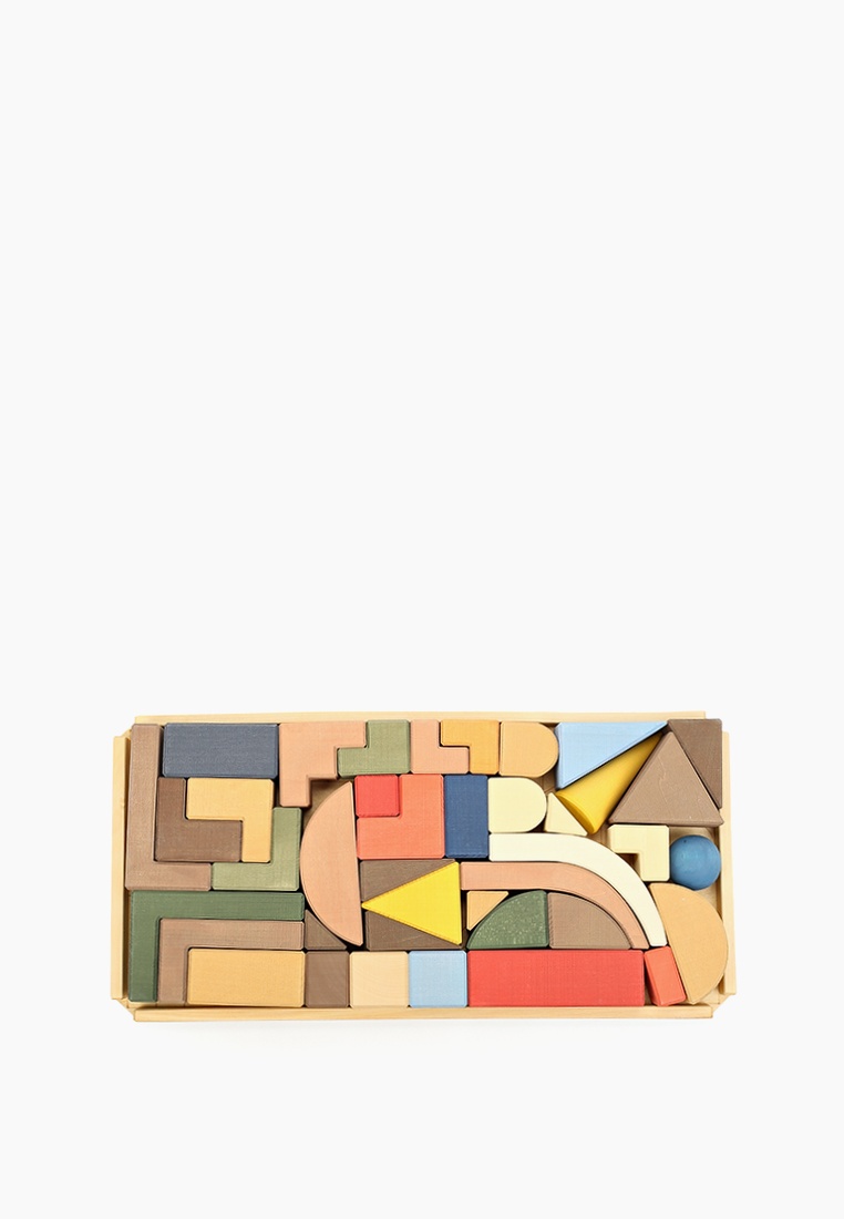 Конструктор Радуга Грез Детский деревянный "Синее на многоцветном ...